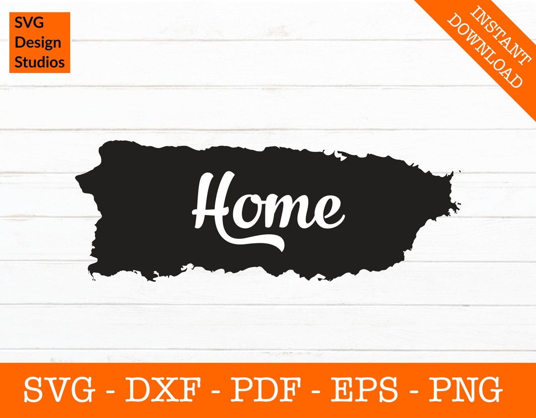 Puerto Rico Svg, Puerto Rico Map Shape, Puerto Rico Home SVG Cut File ...