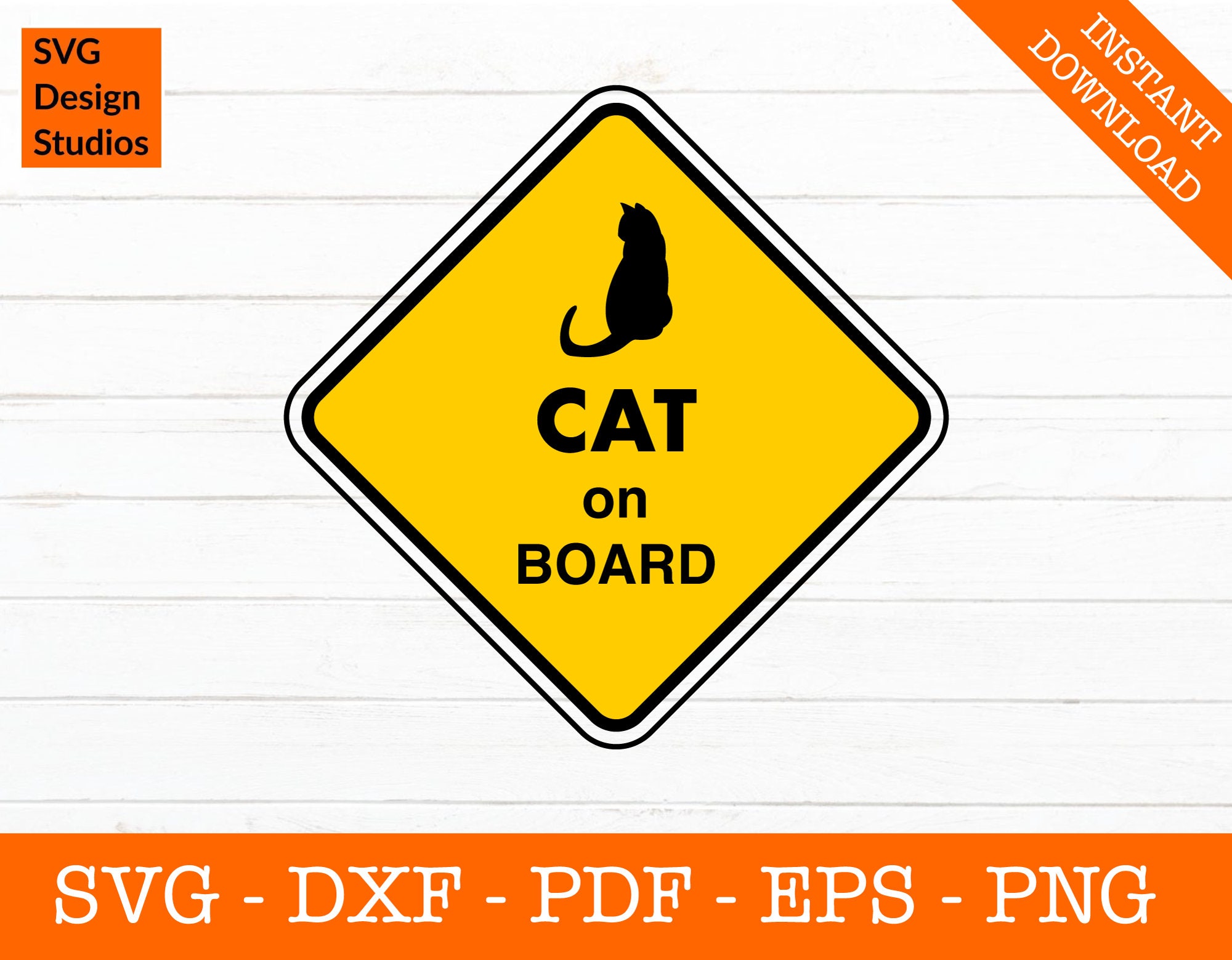 Cat on Board Svg Cat Svg Feline Svg Cats Svg Pet Svg Pet - Etsy