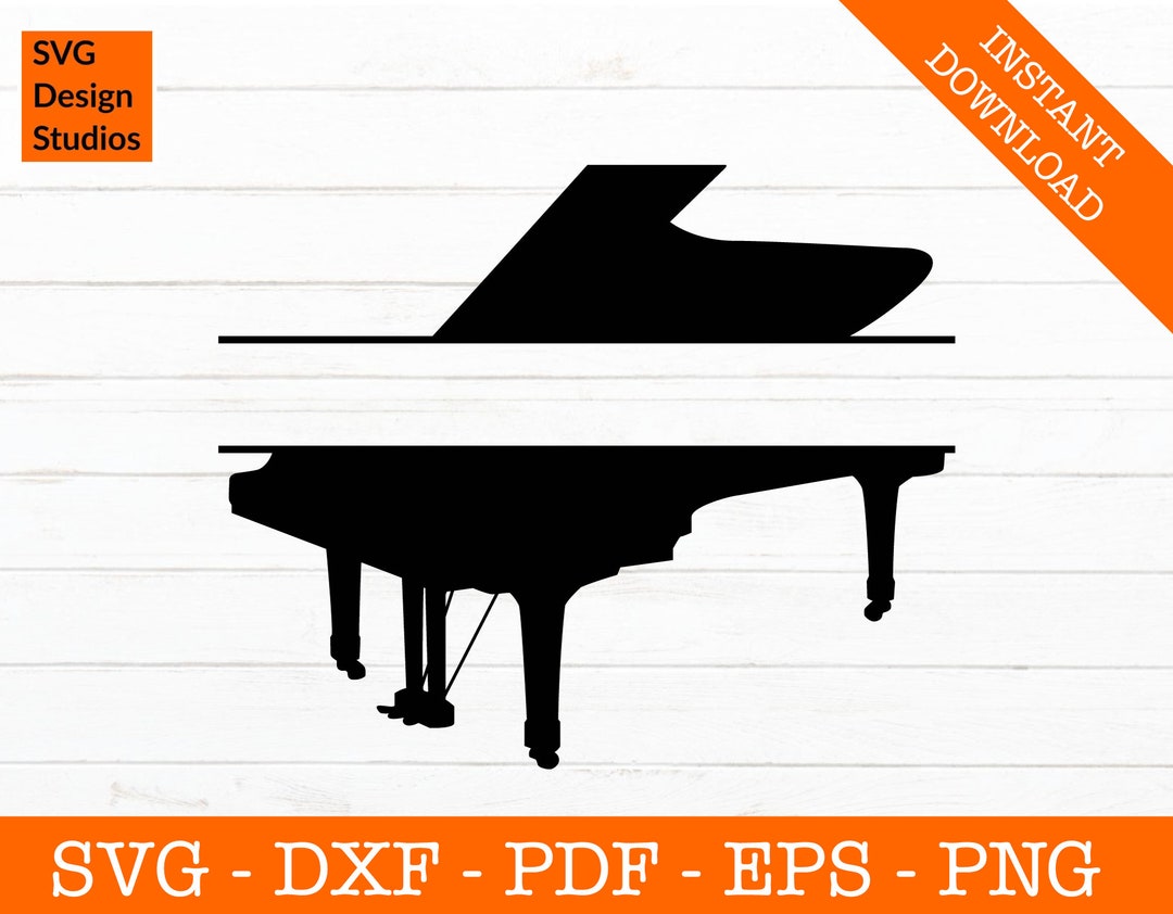 Grand Piano Frame Svg, Pianist Svg, Music Svg, Monogram, Name Split ...