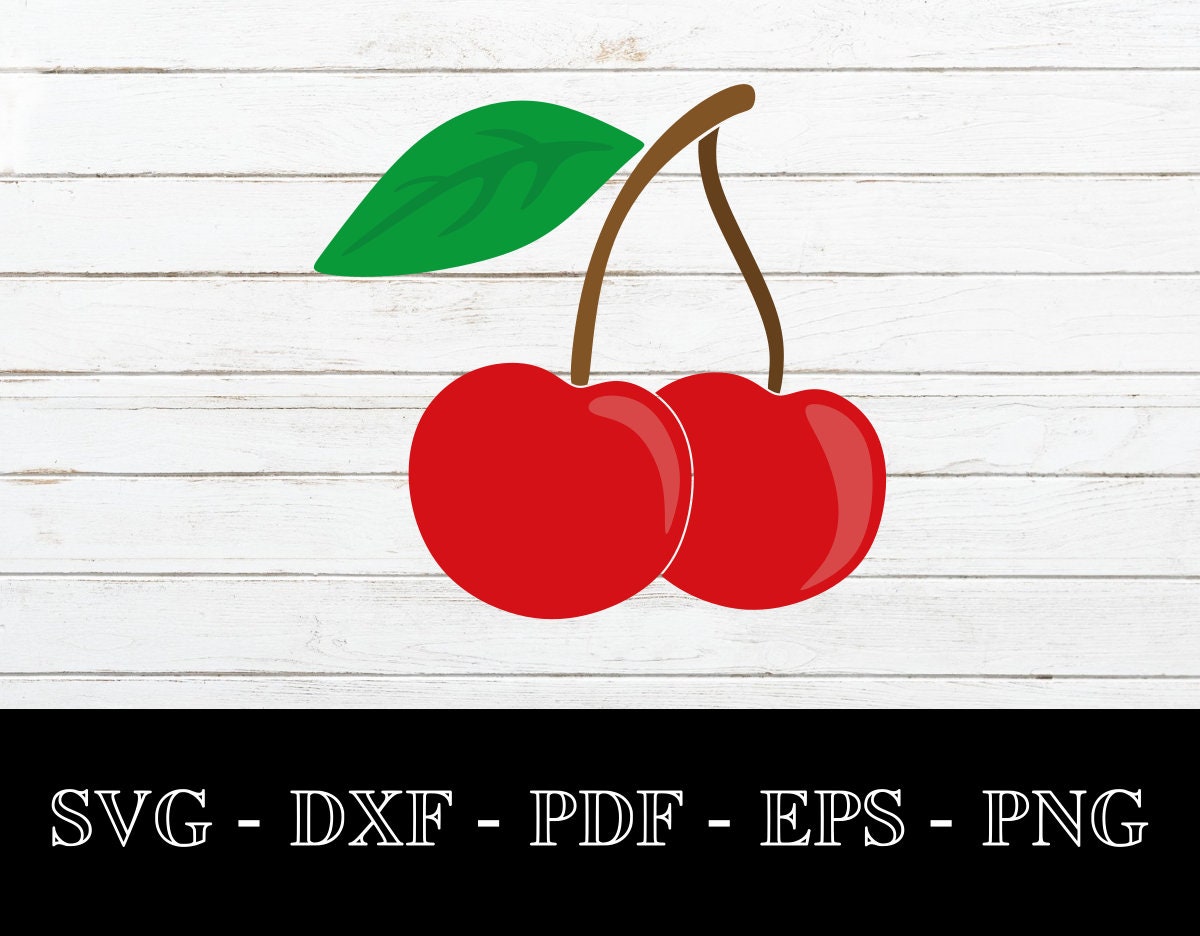 Cherries Cherry SVG Cut File PNG DXF Cricut Summer - Etsy
