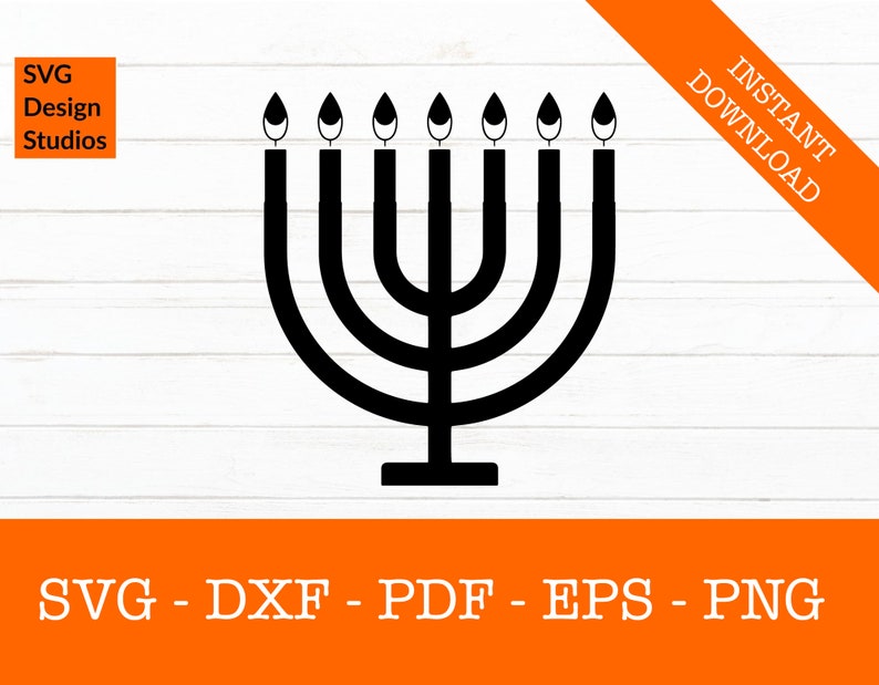 Menorah Svg Jewish Svg Hanukah Svg Judaism Silhouette | Etsy