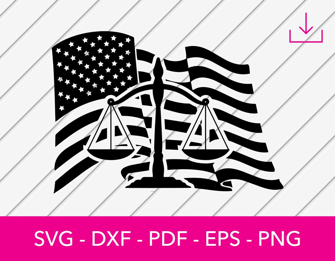 Justice Scales and Flag Svg, Legal Svg, Lawyer Svg, Court Svg ...
