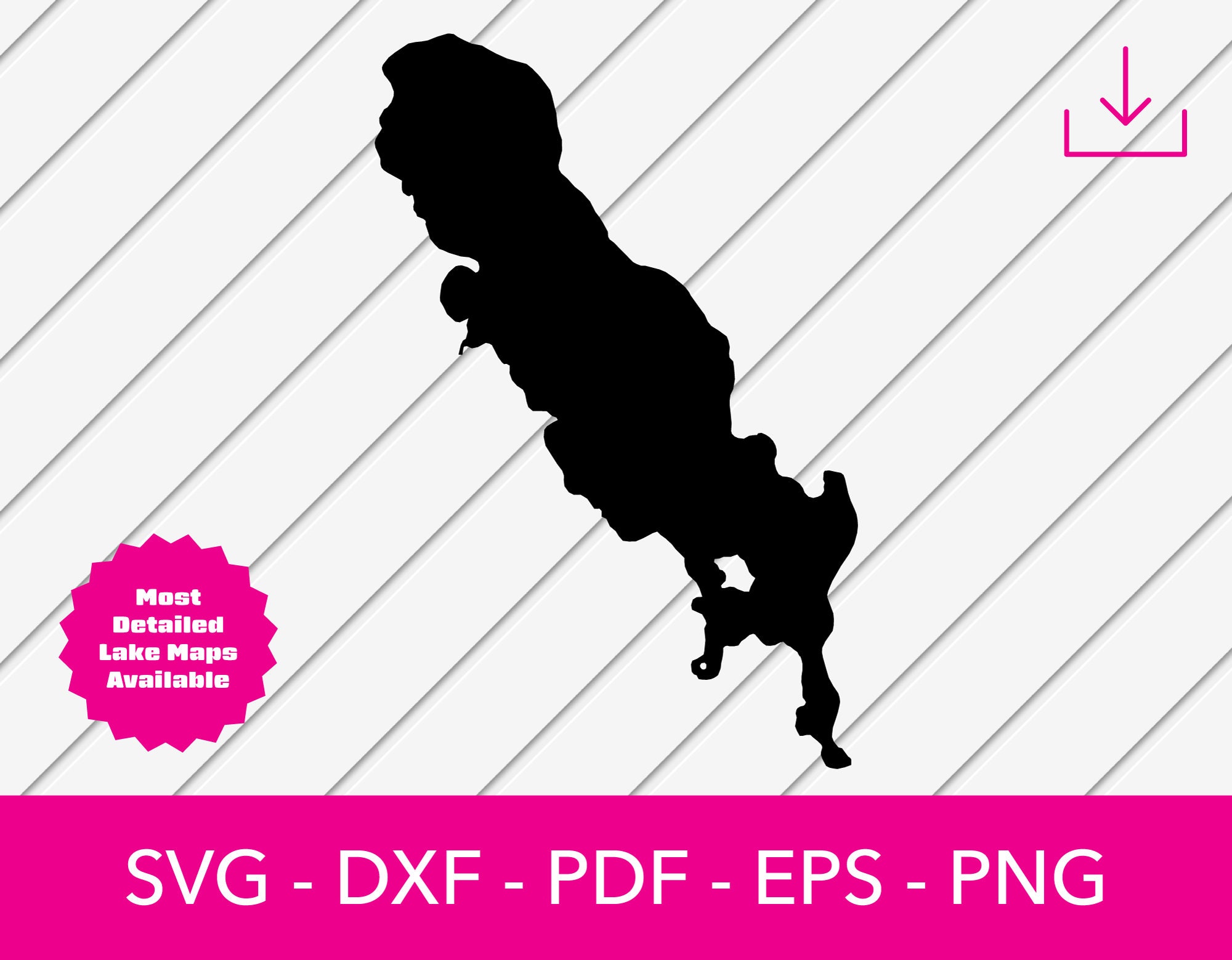 Gull Lake Svg Gull Lake Michigan Svg Map SVG Cut File PNG - Etsy