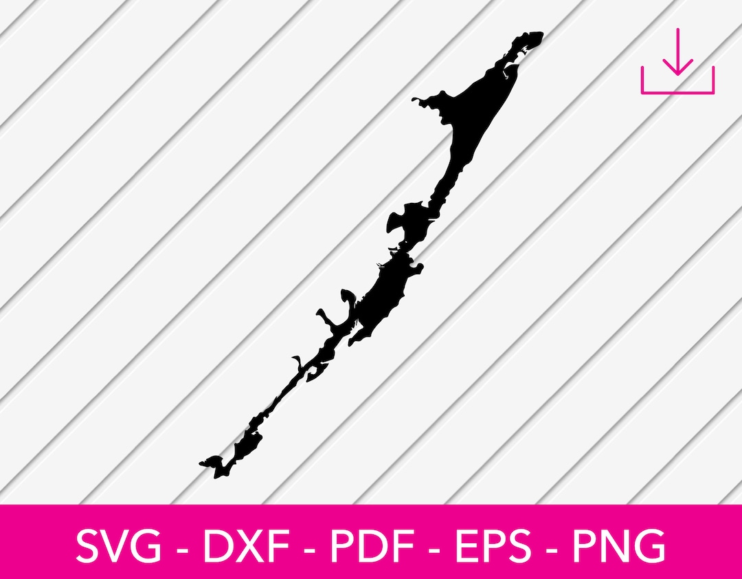 Key Largo Island, Florida Keys Map Shape - Beach Ocean SVG Cut File ...