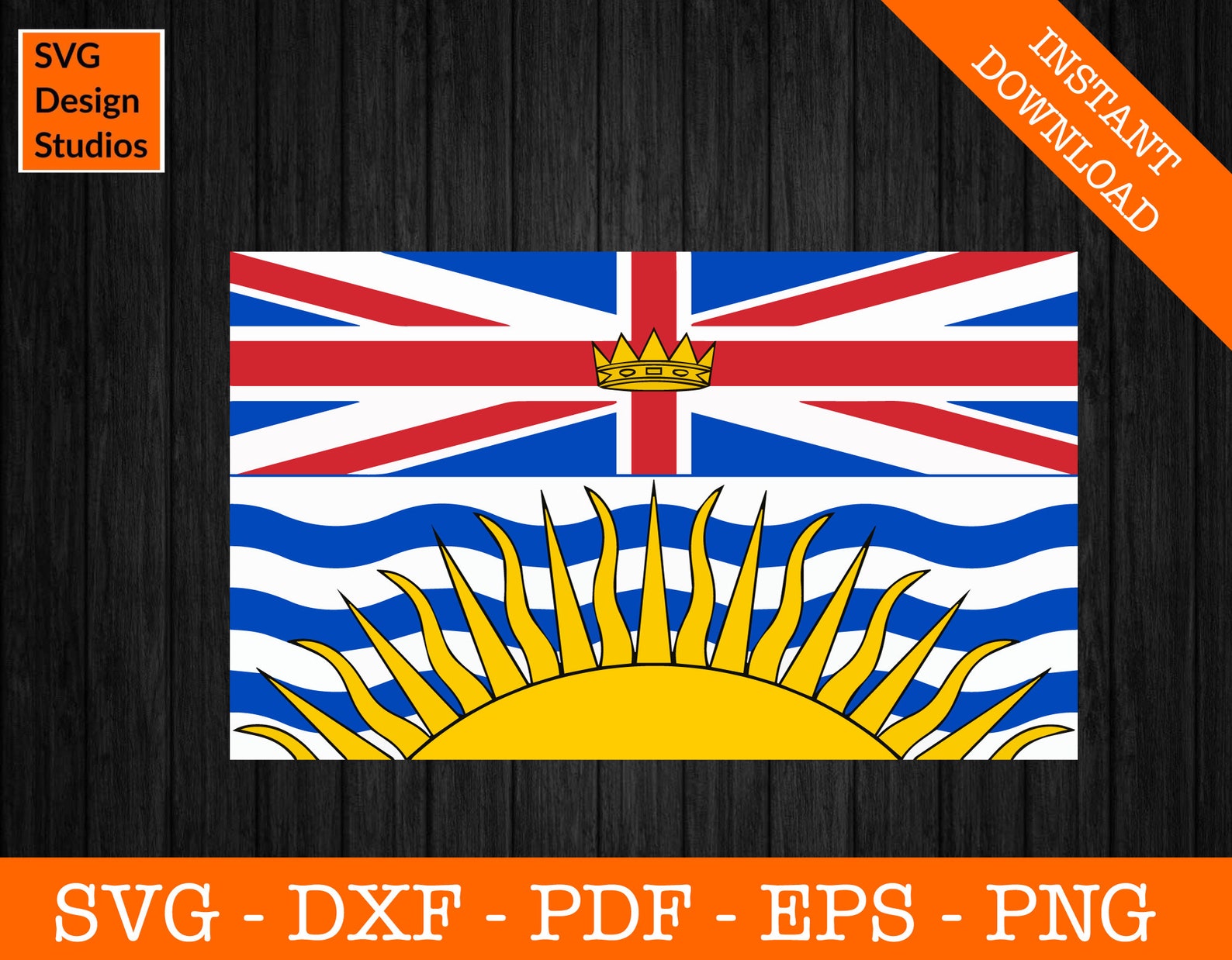 British Columbia Svg, BC Flag Svg, Canada Svg, Province Svg, - Cut File ...