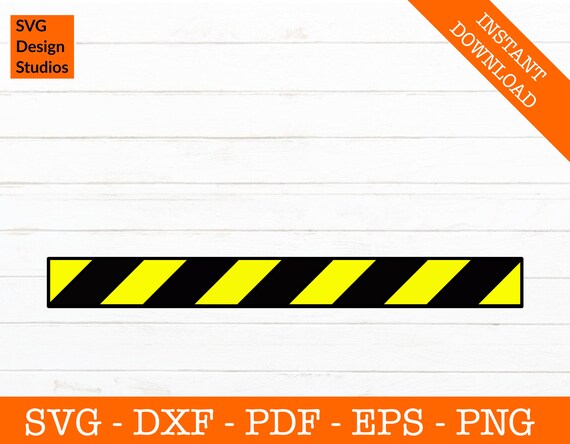 Caution Tape Svg Blank Yellow Caution Sign Svg Silhouette | Etsy