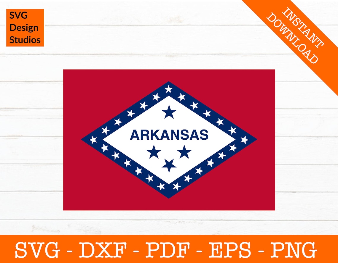 Arkansas Svg, Arkansas State Flag Svg- PNG - DXF - Cricut - Clipart ...