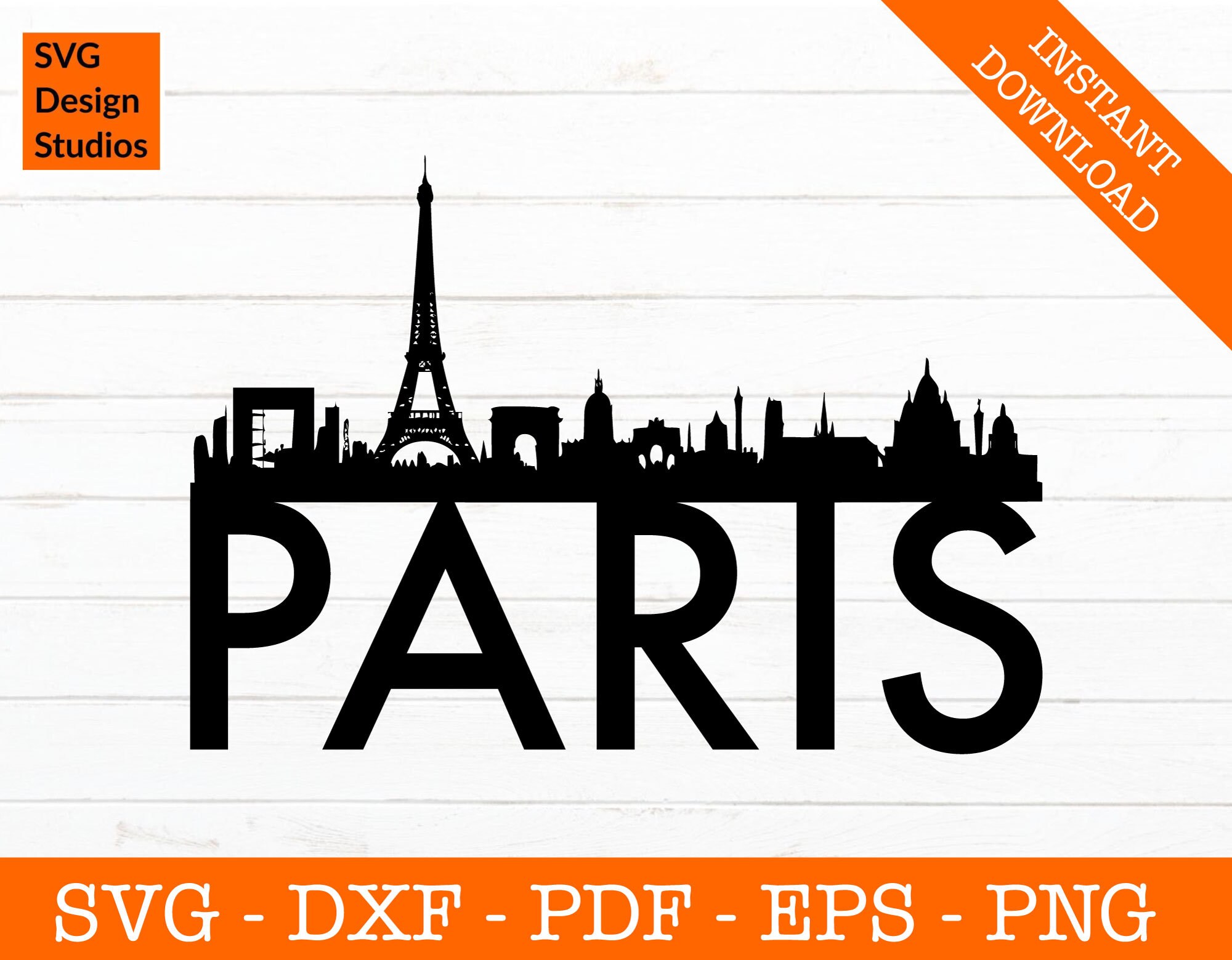 Paris Svg Paris France Skyline Cityscape Silhouette Shadow | Etsy