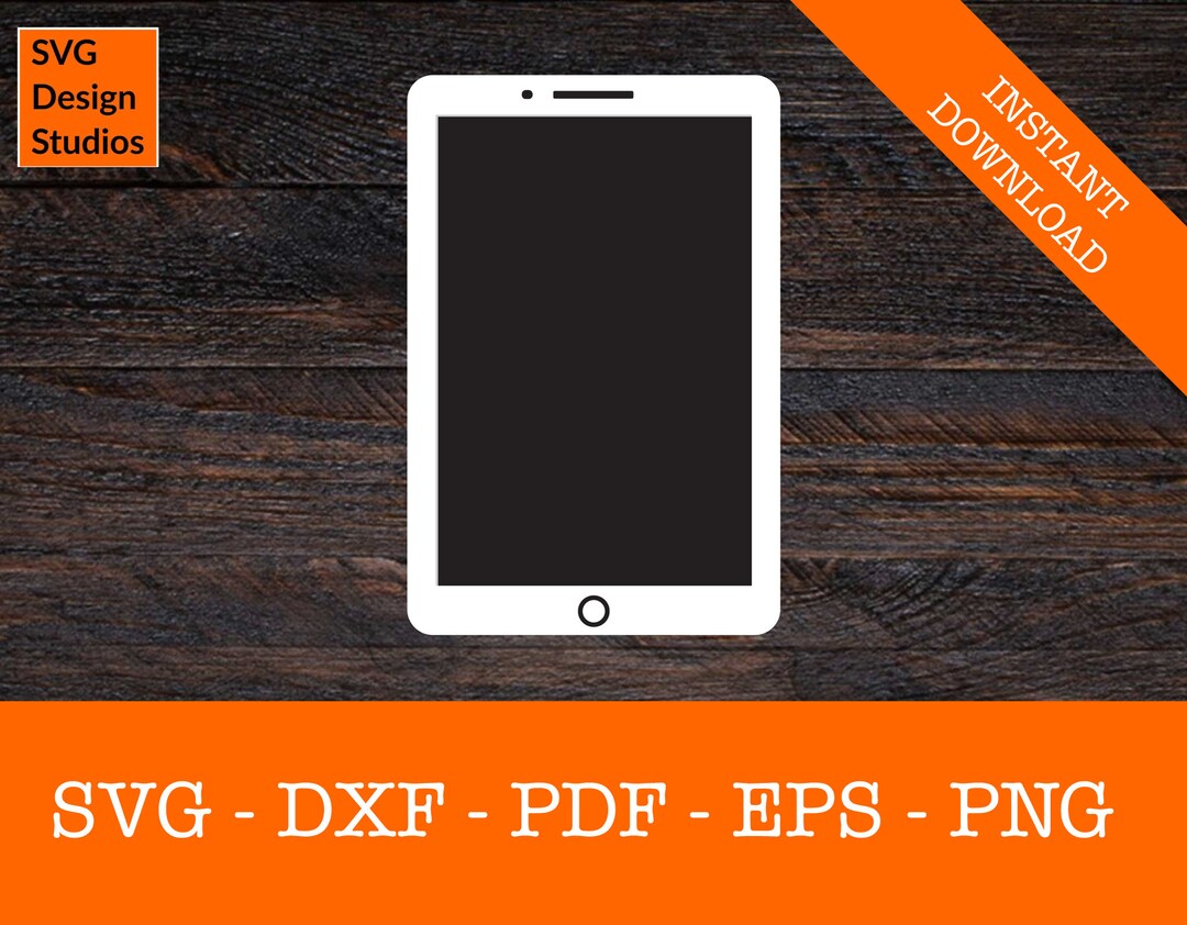 Android Tablet iPad Svg Silhouette Shadow SVG Cut File - PNG - DXF ...