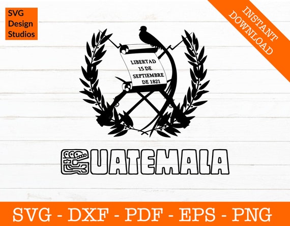Guatemala Crest Svg Seal Guatemala Flag and Glyph Cut File - Etsy
