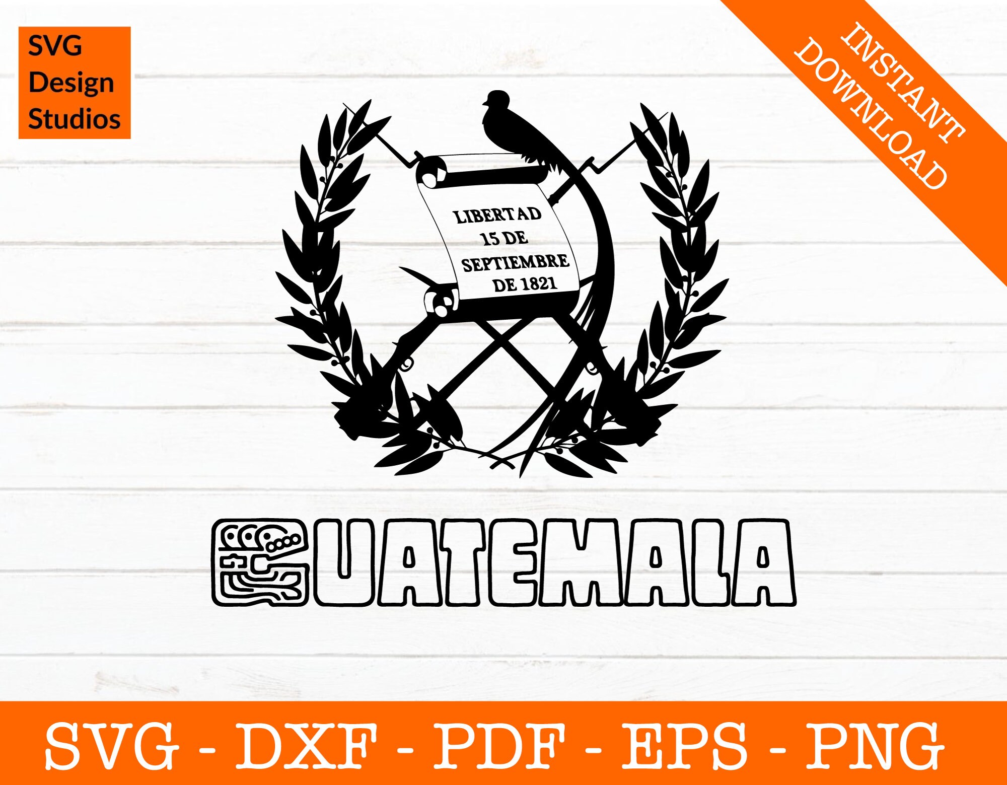 Guatemala Crest Svg, Seal, Guatemala Flag and Glyph - Cut File - PNG ...