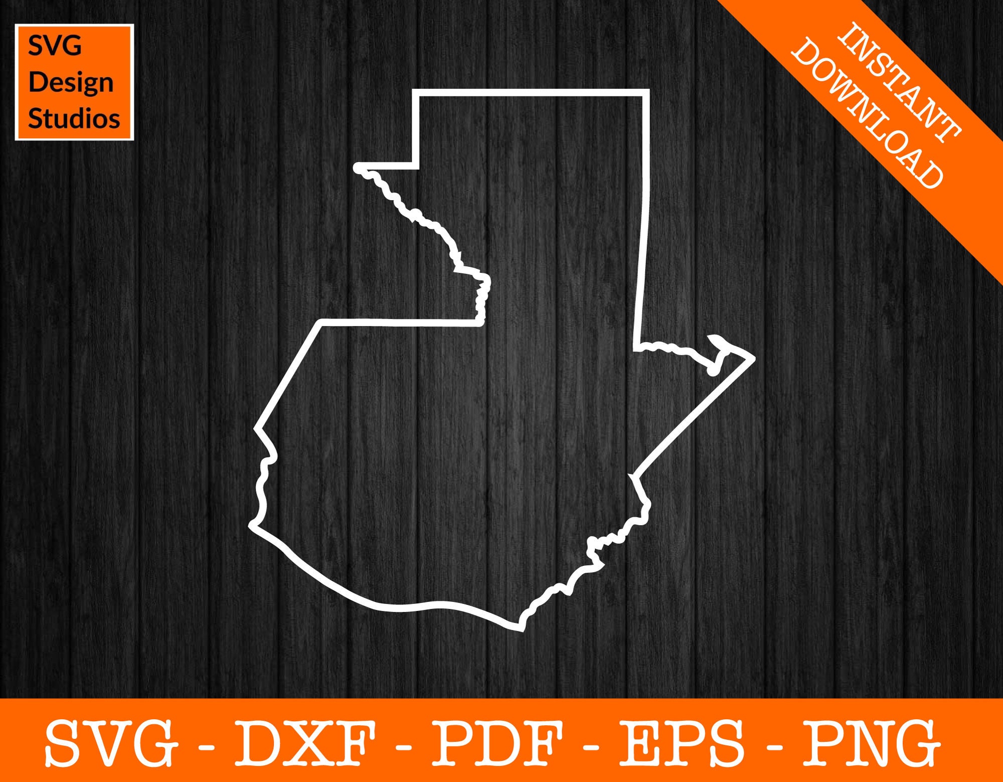 Guatemala Map Shape SVG Cut File - PNG - DXF - Cricut - Vector Clipart ...