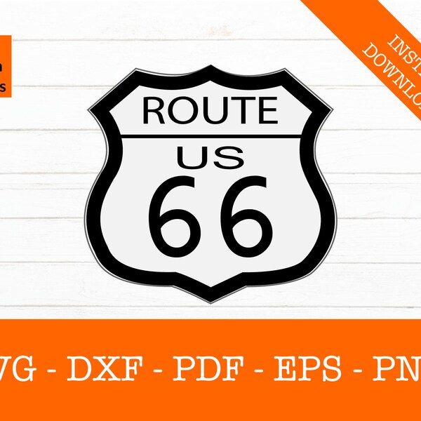 Route 66 Outline Svg - Etsy