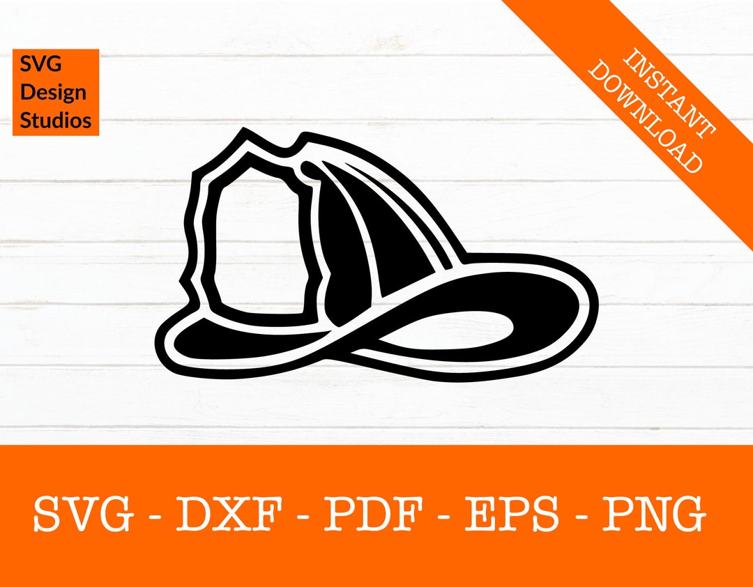 Fireman Hat Firefighter Helmet Logo Silhouette SVG Cut File - PNG - DXF ...