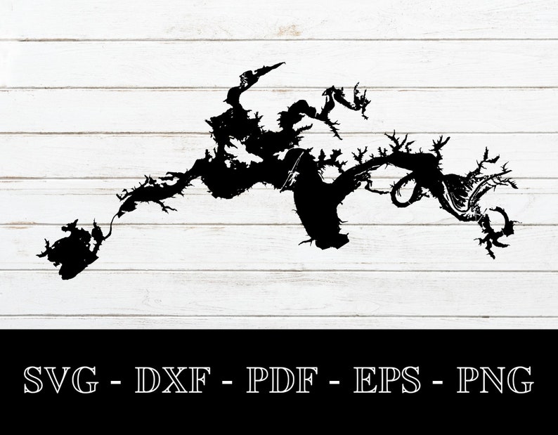 Weiss Lake Alabama Map Shape SVG Cut File PNG DXF - Etsy Israel