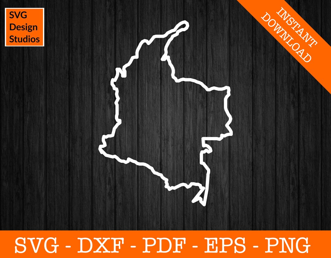 Colombia Svg, Colombia Map Outline Svg, Colombia Map Shape SVG Cut File ...