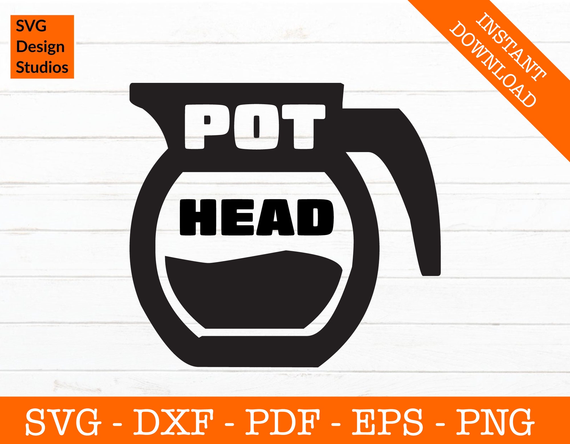 Pothead Pot Head Svg Coffee Pot svg Pot svg Silhouette Cut | Etsy