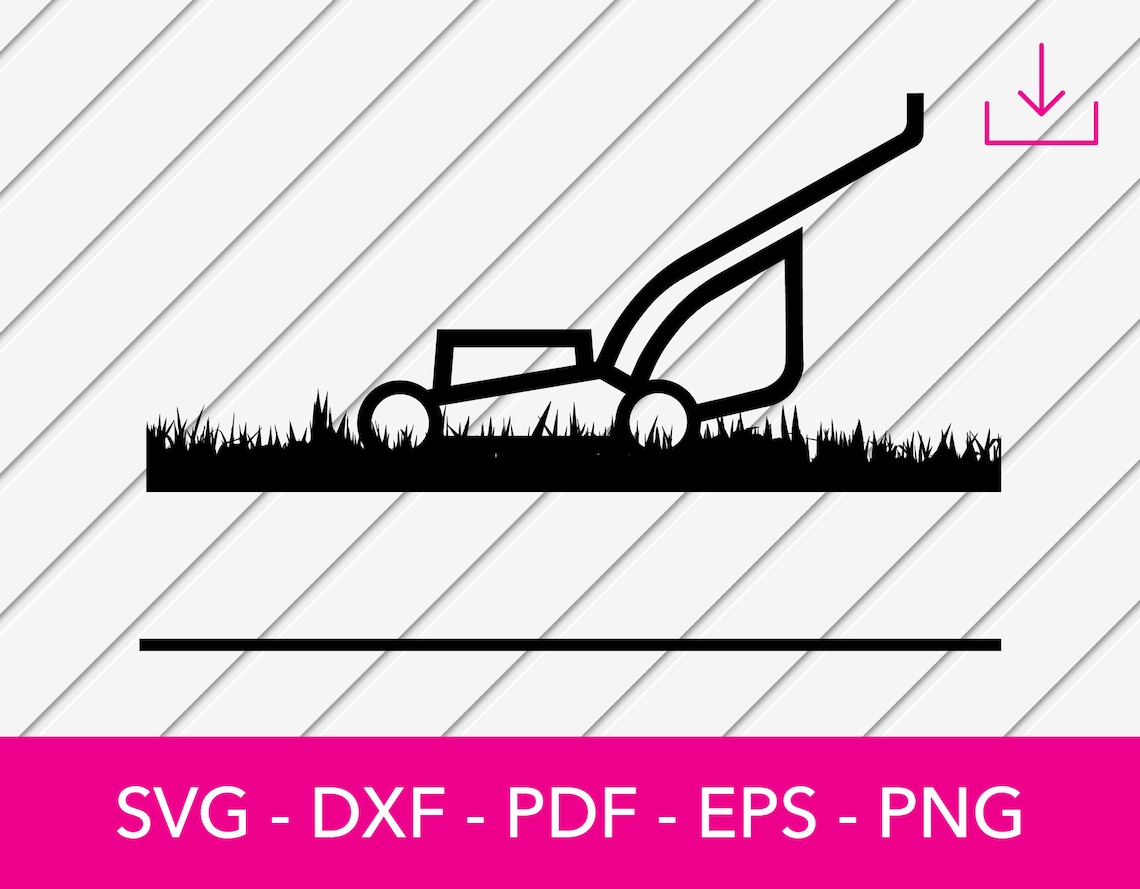 Push Lawnmower Svg Lawn Mower Svg Mower Split Frame Svg | Etsy
