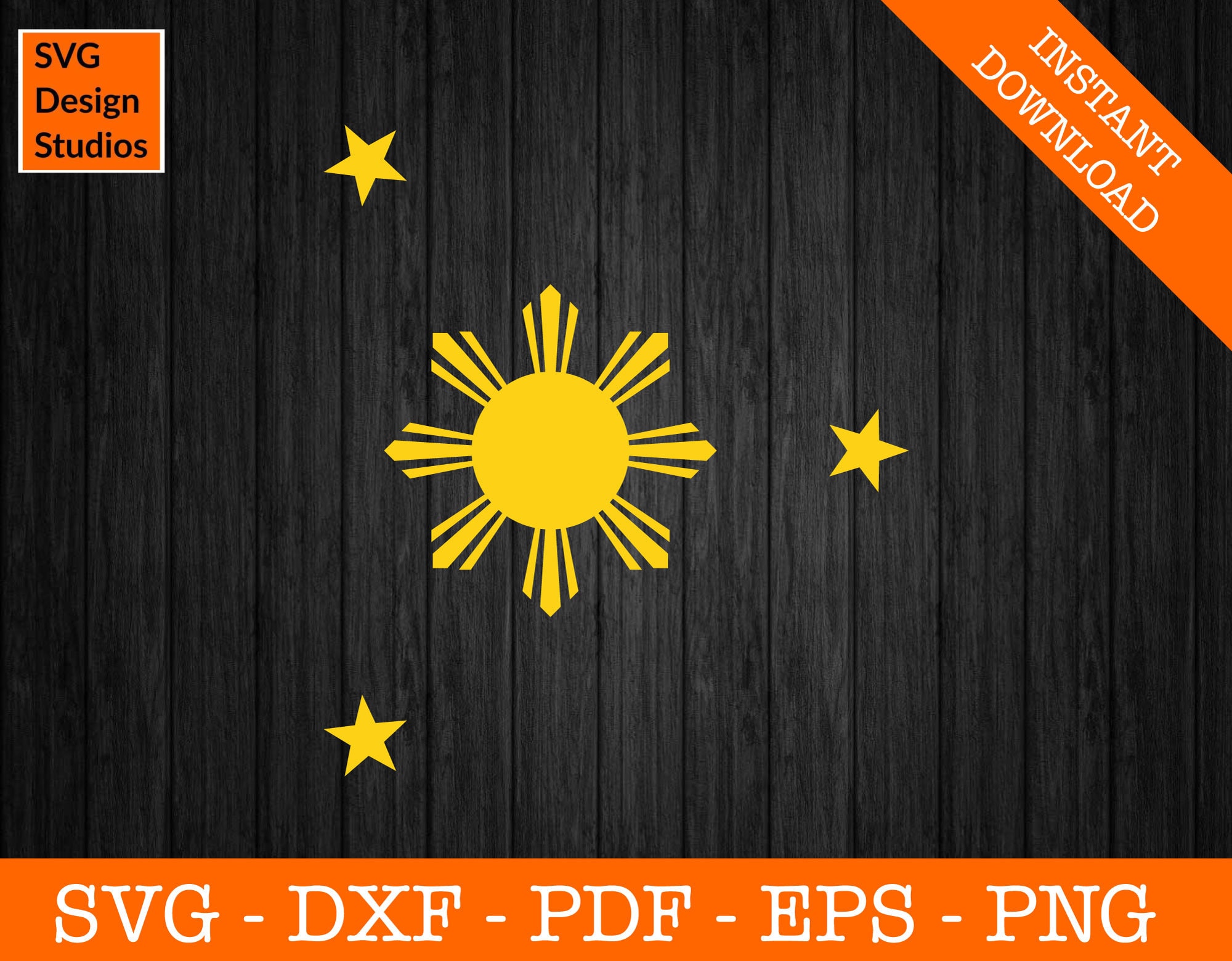 Philippines Flag Sun and Stars Svg Philippine Flag svg Cut | Etsy