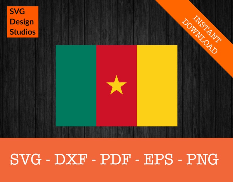 Cameroon Flag SVG Cut File PNG DXF Cricut Vector - Etsy