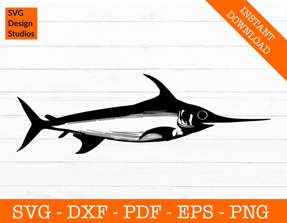 Sailfish Logo Svg Saltwater Fishing Svg Swordfish Svg Sword - Etsy