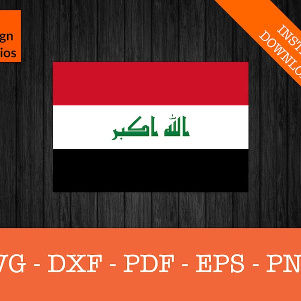 Iraq Flag Vector - Etsy