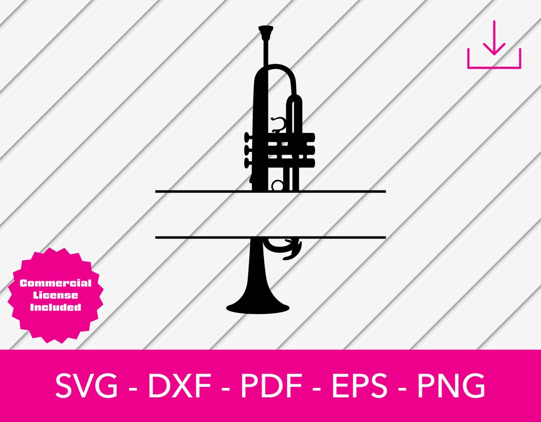 Trumpet Frame Svg, Trumpet Svg, Band Svg, Jazz Svg, Silhouette Shadow ...