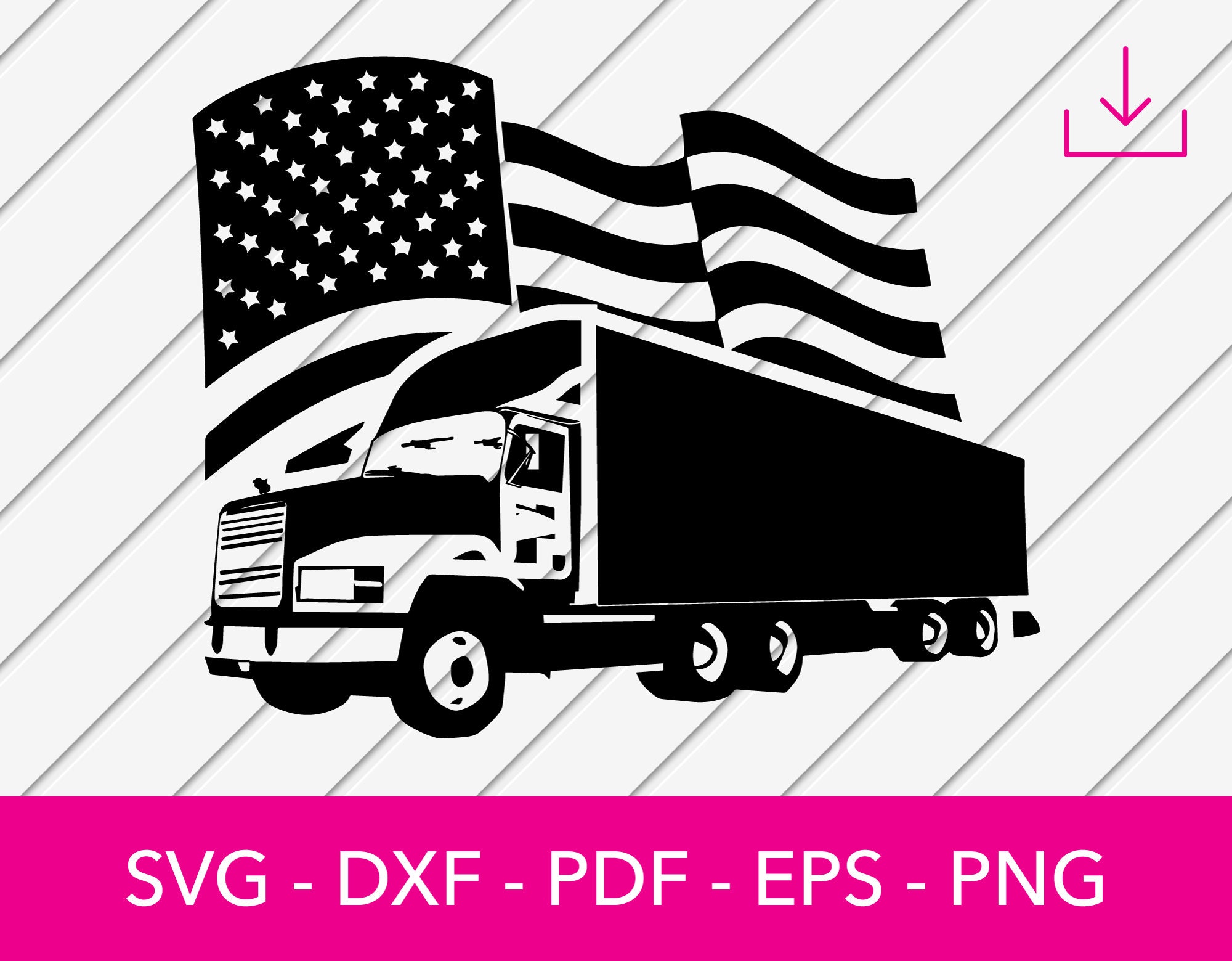 Trucker Svg Truck American Flag Svg Trucking Svg Semi-truck - Etsy Israel