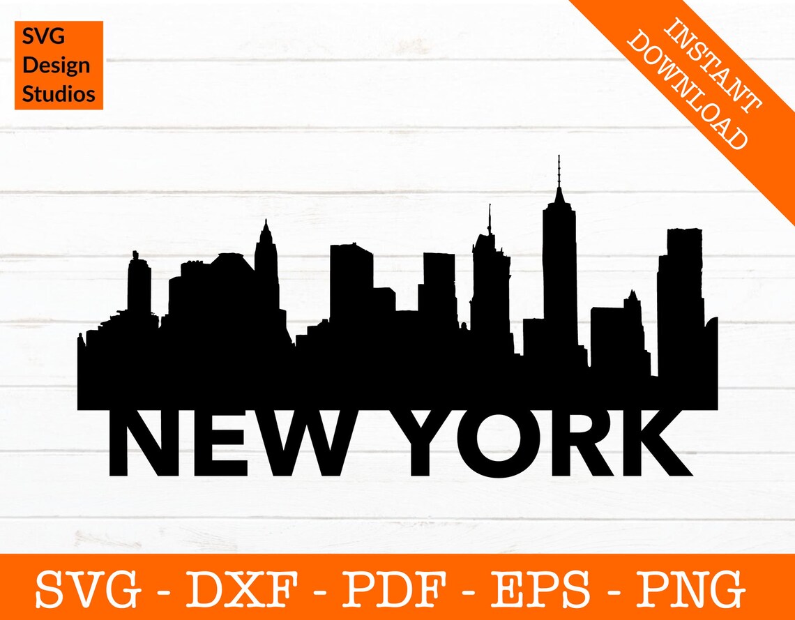 NYC Skyline svg New York City Skyline Cityscape svg | Etsy