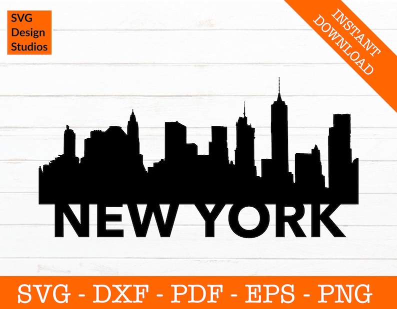 NYC Skyline Svg New York City Skyline Cityscape Svg - Etsy