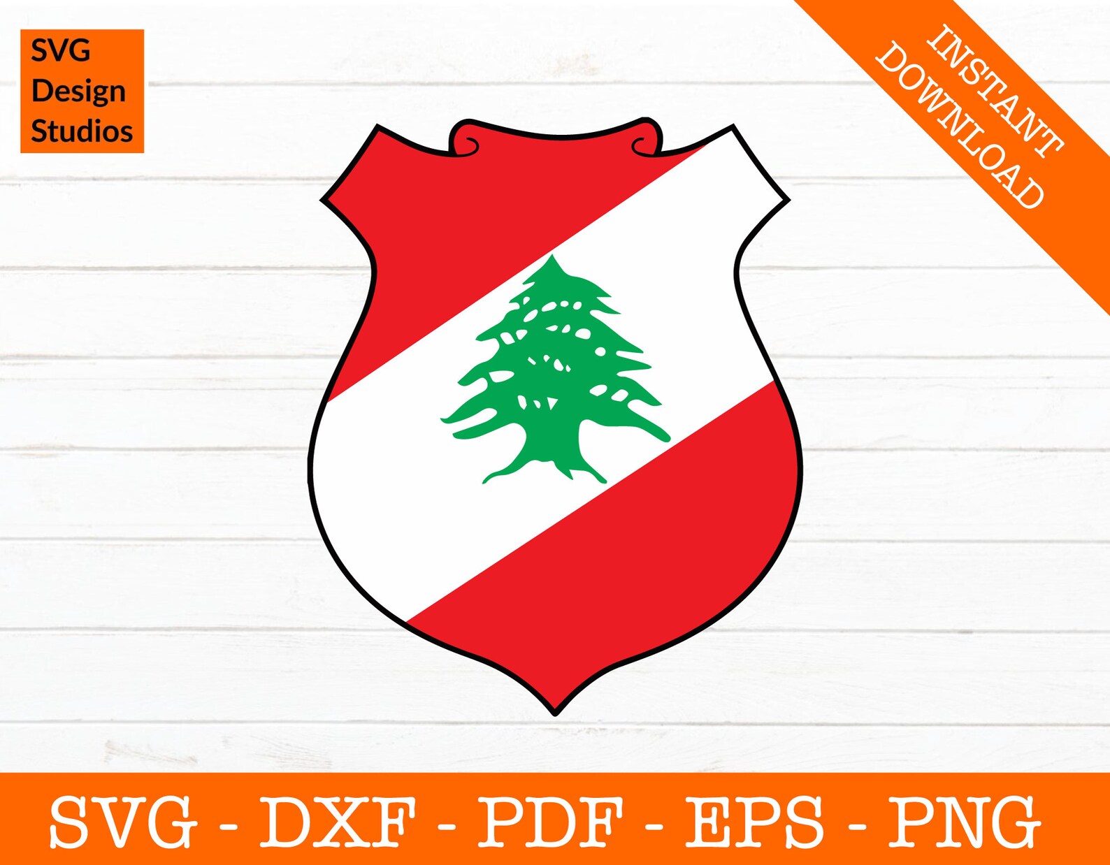 Lebanon Svg, Lebanon Seal, Badge, Coat of Arms, Clipart SVG - Cut File ...