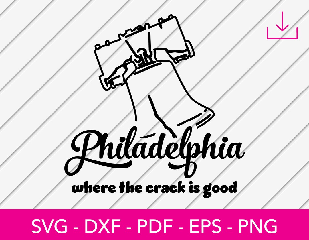 Philadelphia Svg, Liberty Bell Svg, Crack Svg, Funny Svg, Silhouette ...