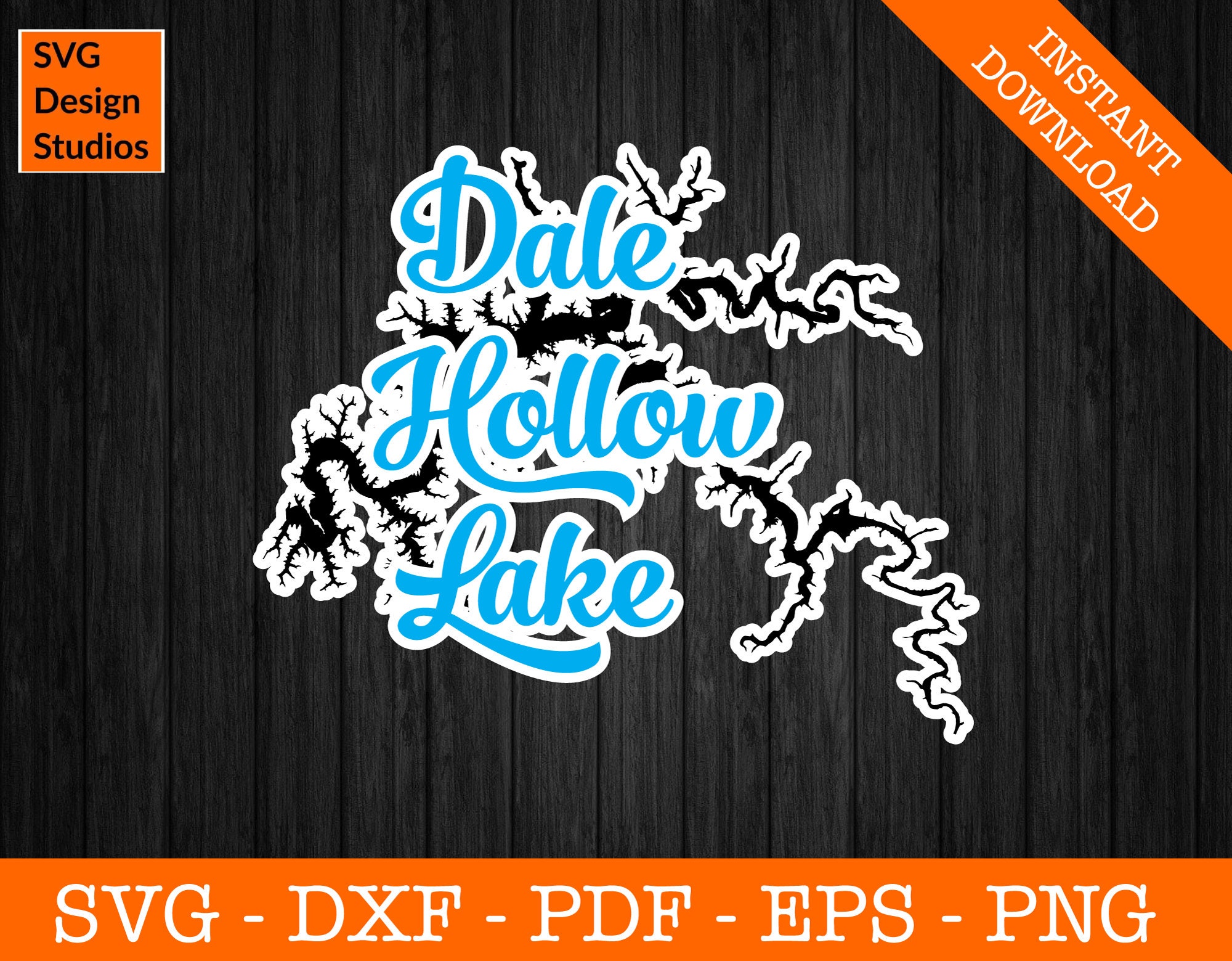Dale Hollow Svg Dale Hollow Lake Map Svg Cut File Png Dxf Etsy