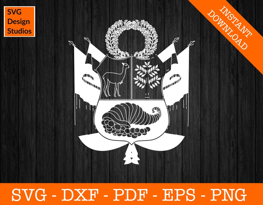 Peru Crest Svg, Seal, Badge, Coat of Arms, Peruvian Flag Clipart SVG ...