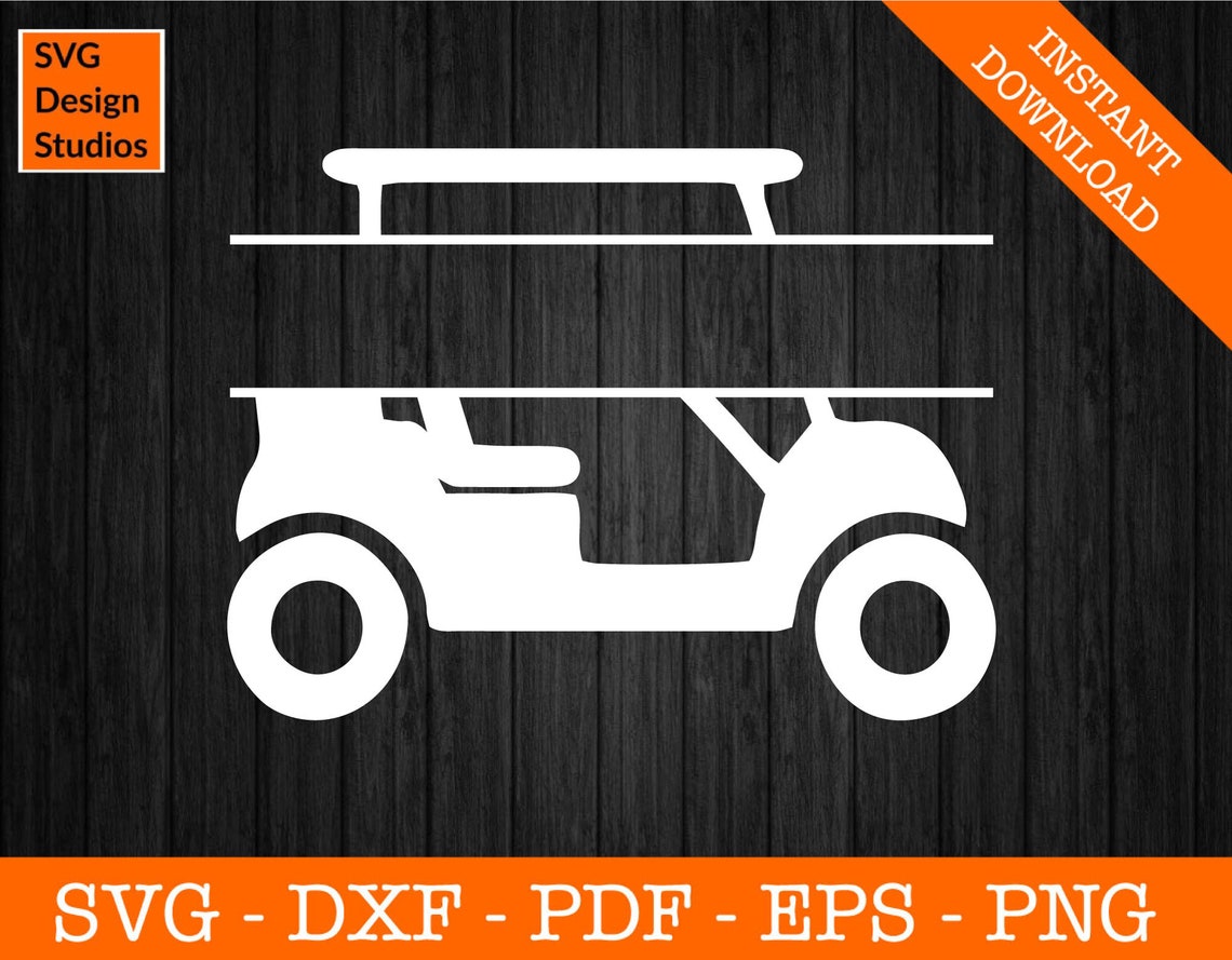 Golf Cart Svg Golfcart Split Frame Svg Golf Svg Golfer Svg | Etsy