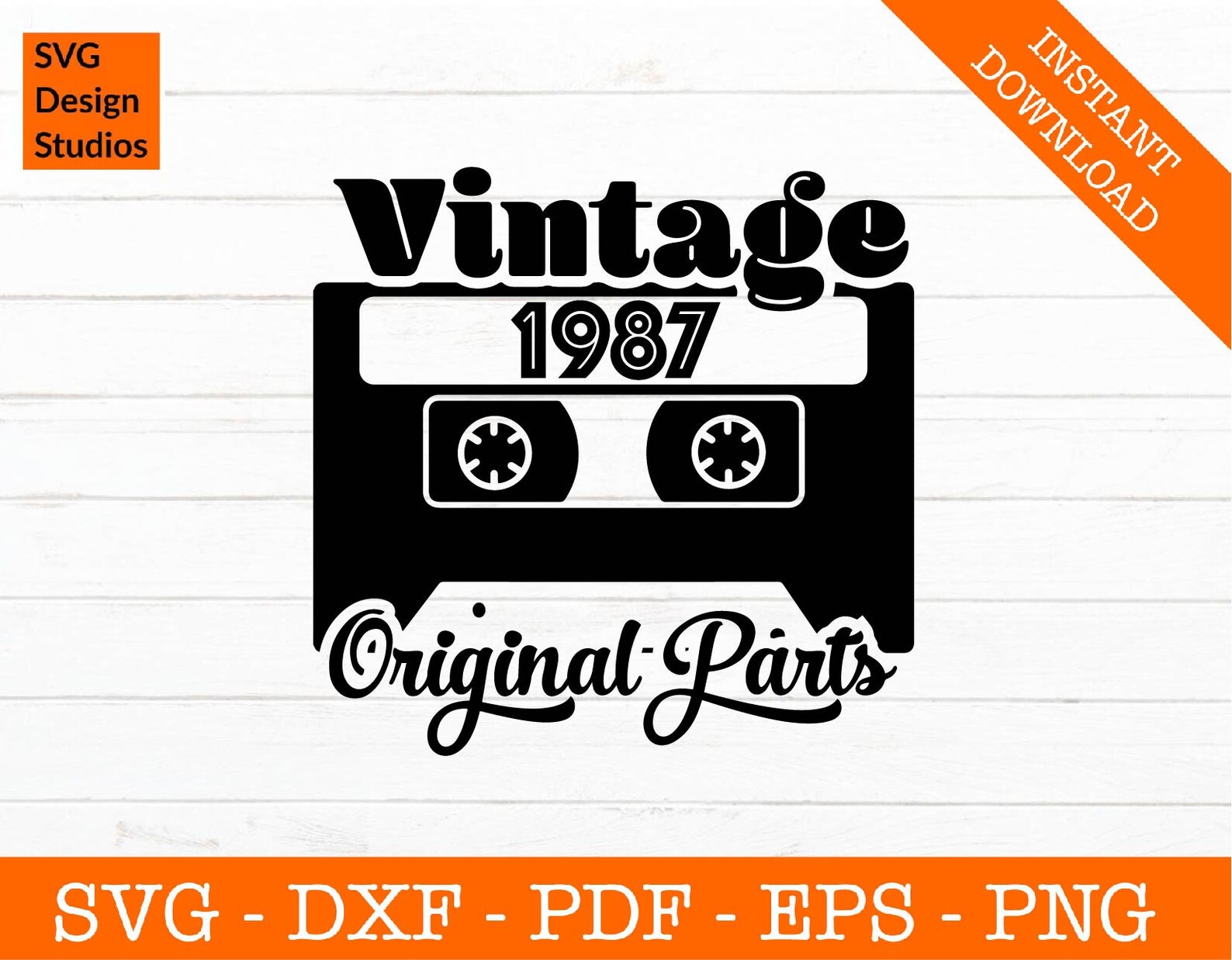 Vintage 1987 Original Parts Birthday Svg Born In 1987 Svg Etsy