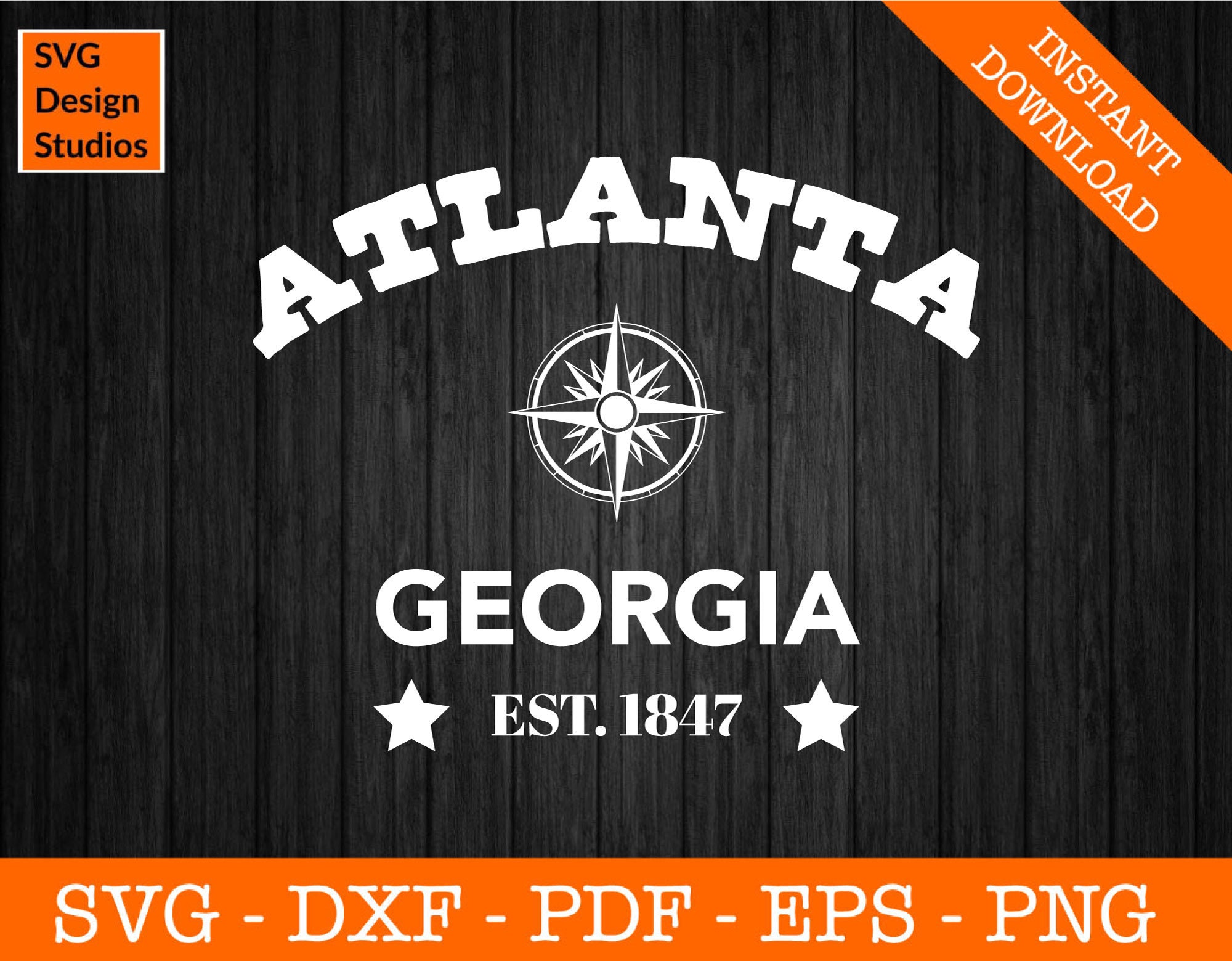 Atlanta Svg Atlanta Georgia Established 1847 Svg Silhouette | Etsy
