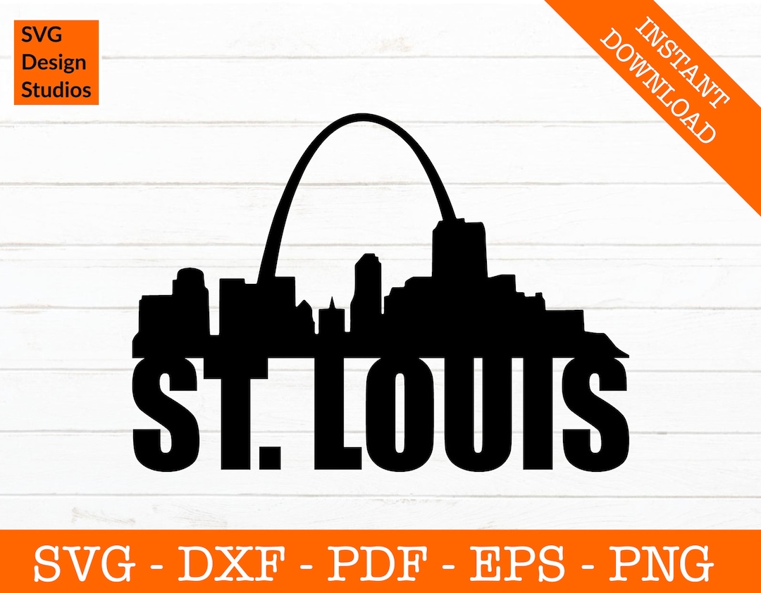 St Louis Arch Svg, St Louis Svg, Saint Louis Skyline Svg, Cityscape ...
