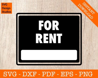 For Rent SVG for Rent Sign PNG House Rent Clipart Realtor - Etsy