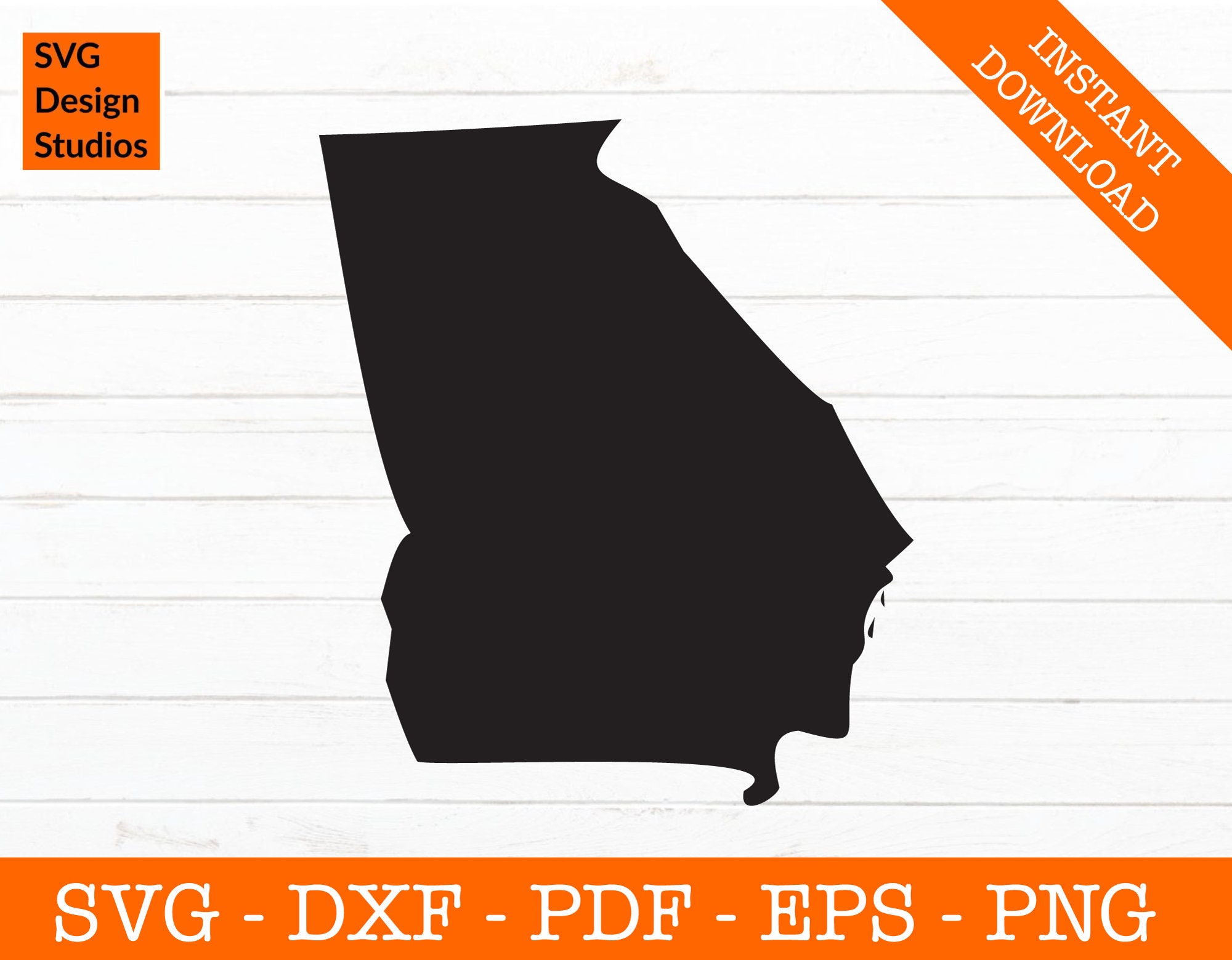 Georgia Svg Georgia state map svg clipart cut file | Etsy