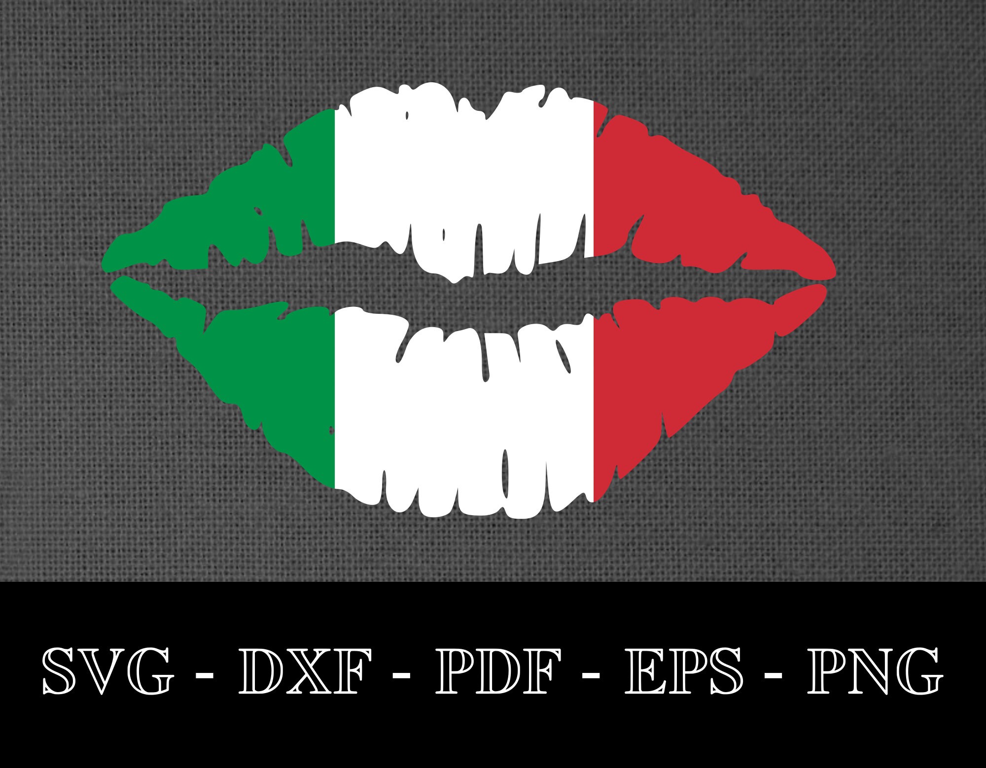 Italy Svg Kiss Me Svg Italy Italian Flag Womans Girls Lips | Etsy