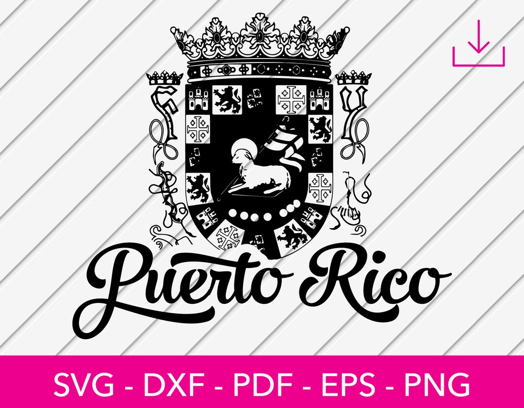 Puerto Rico Svg, Seal, Badge, Coat of Arms, Flag Svg - Boricua Cut File ...