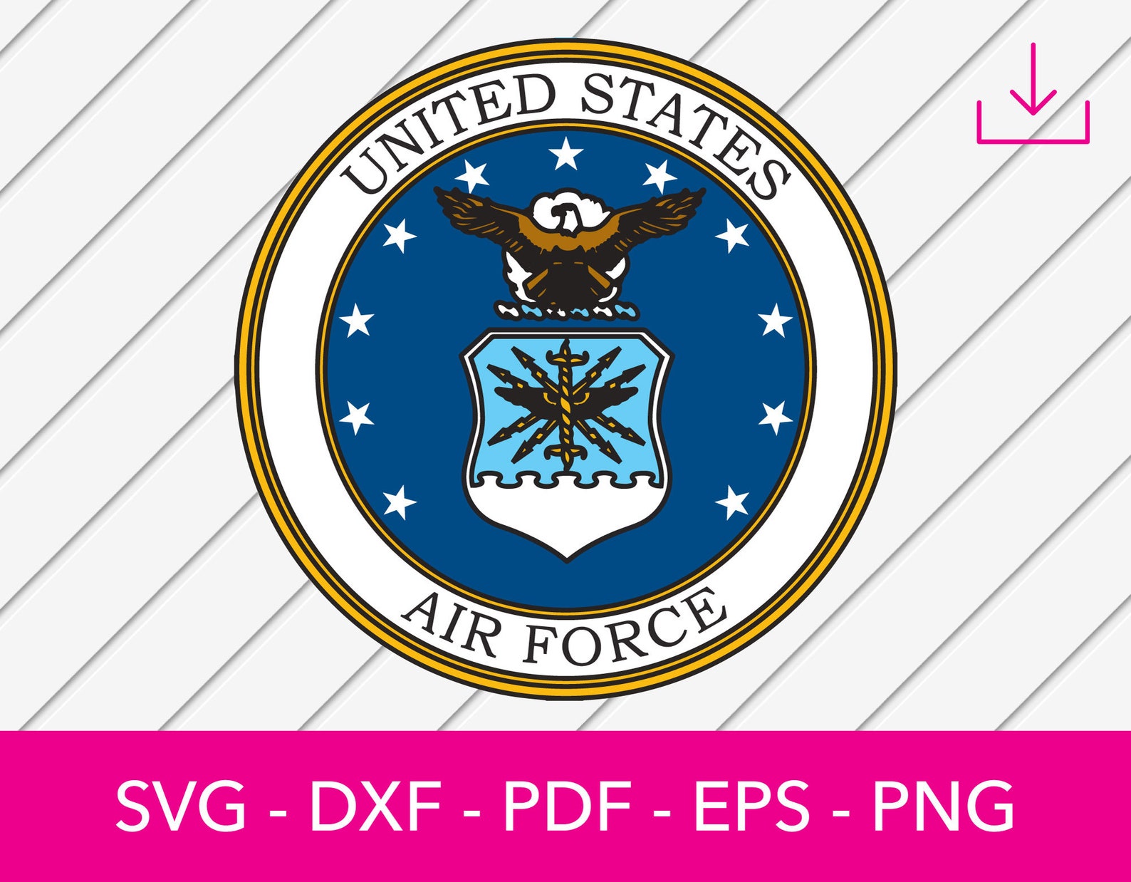 US Air Force Logo Svg, Air Force Badge Svg, Air Force Seal Svg ...