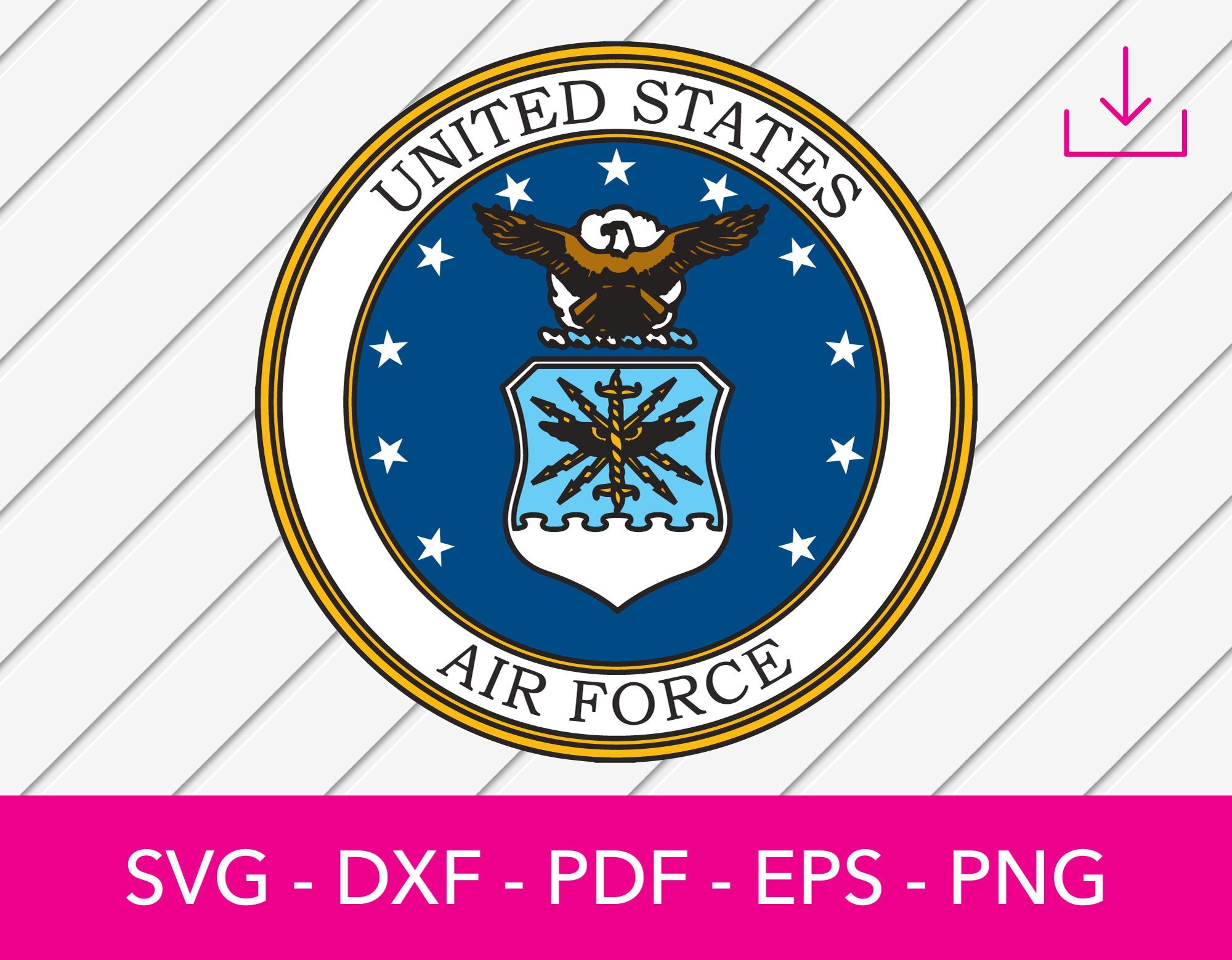 US Air Force Logo Svg, Air Force Badge Svg, Air Force Seal Svg ...
