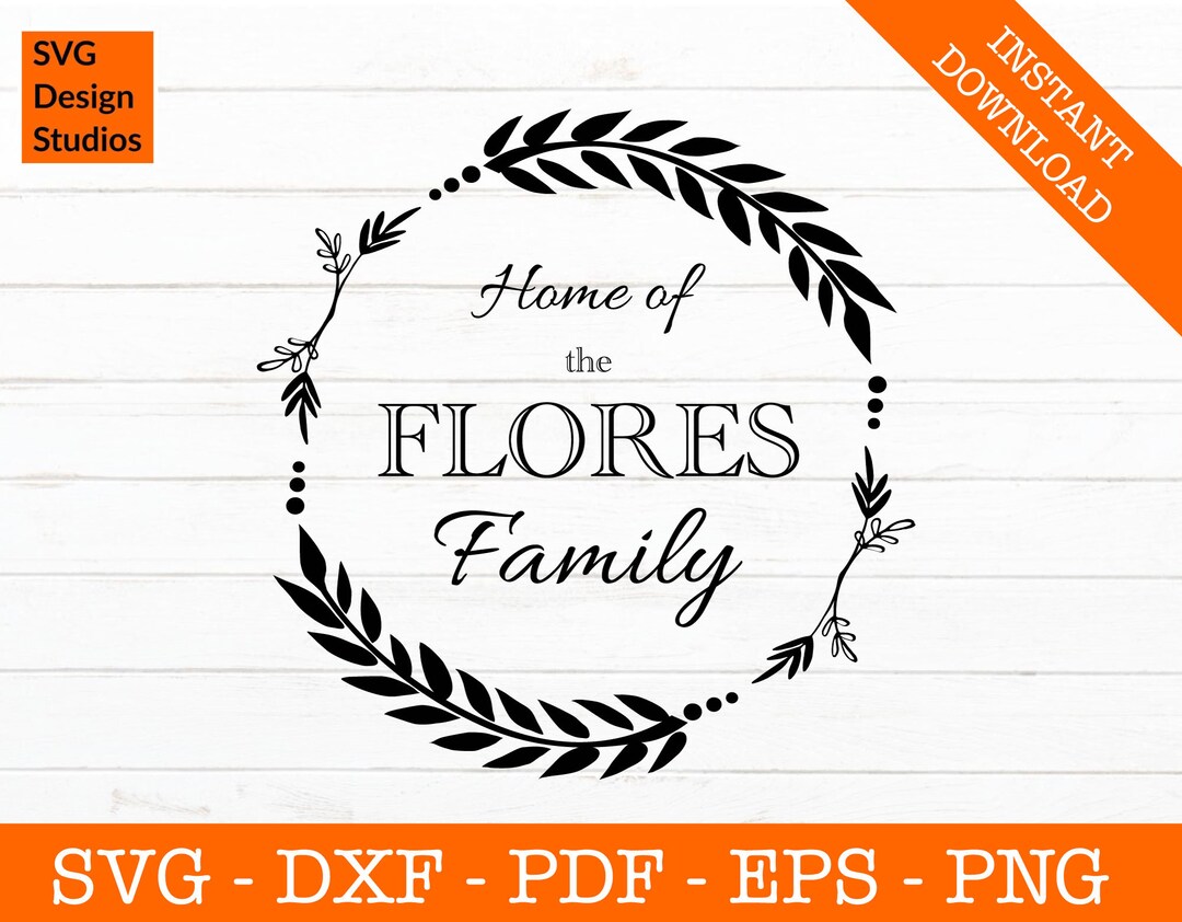 Flores Family Monogram SVG, Cutting Board SVG, Custom Name Design ...