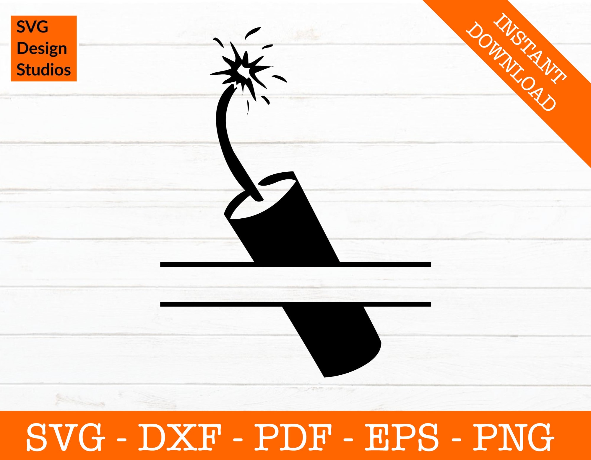 Dynamite Fireworks Explosive Firecracker SVG Frame Silhouette - Etsy