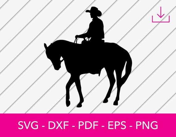 Cowboy Svg Cowboy Riding Horse Svg Horse Riding Svg | Etsy