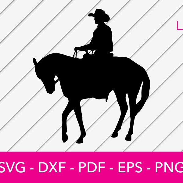 Cowboy Silhouette Svg - Etsy