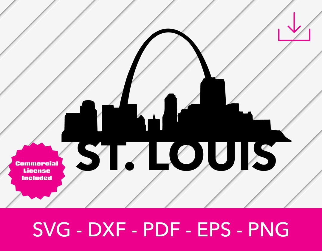 St Louis Arch Svg, St Louis Svg, Saint Louis Skyline Svg, Cityscape ...