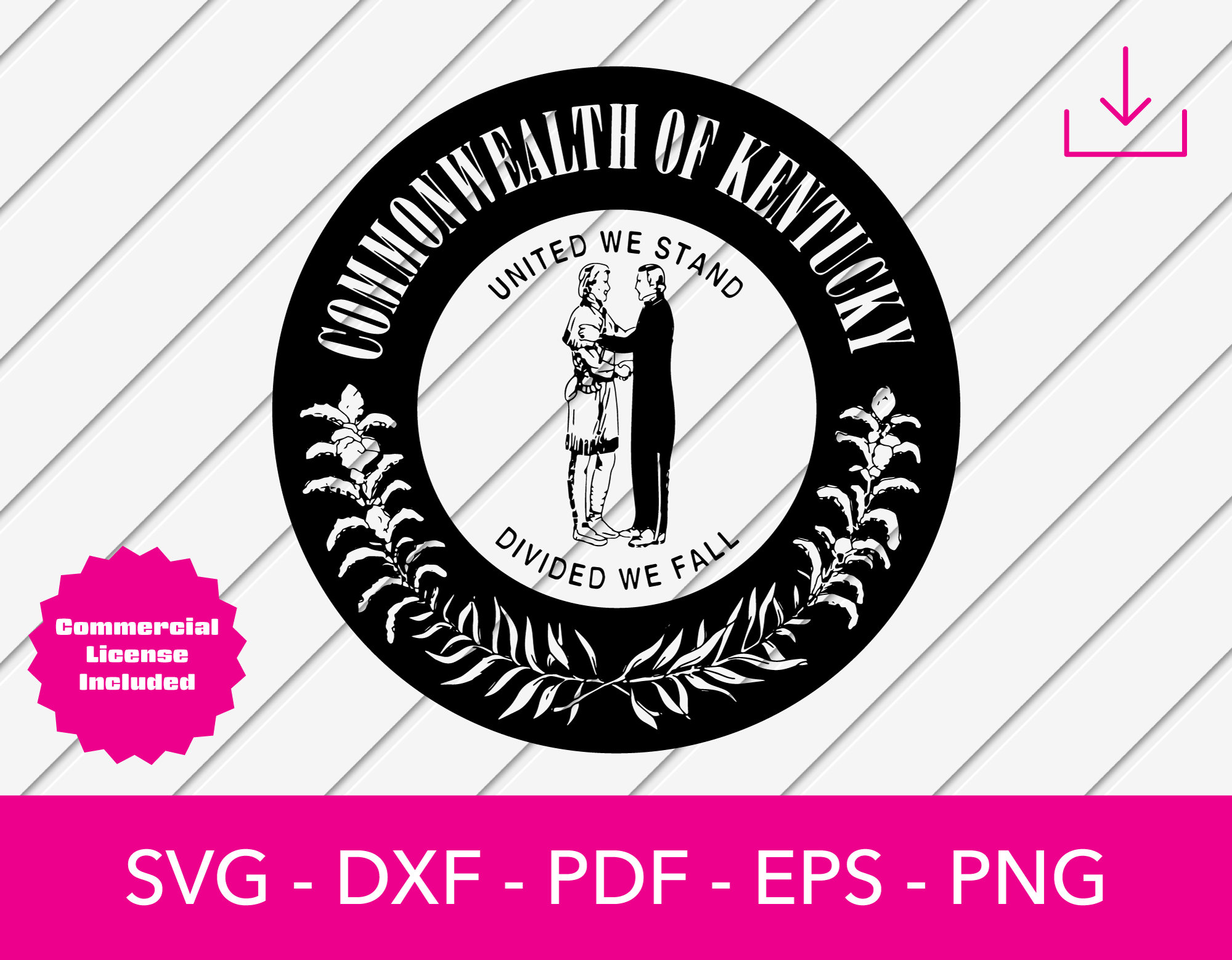 Kentucky Svg, Kentucky State Seal Svg, Kentucky State Flag Svg - Cut ...